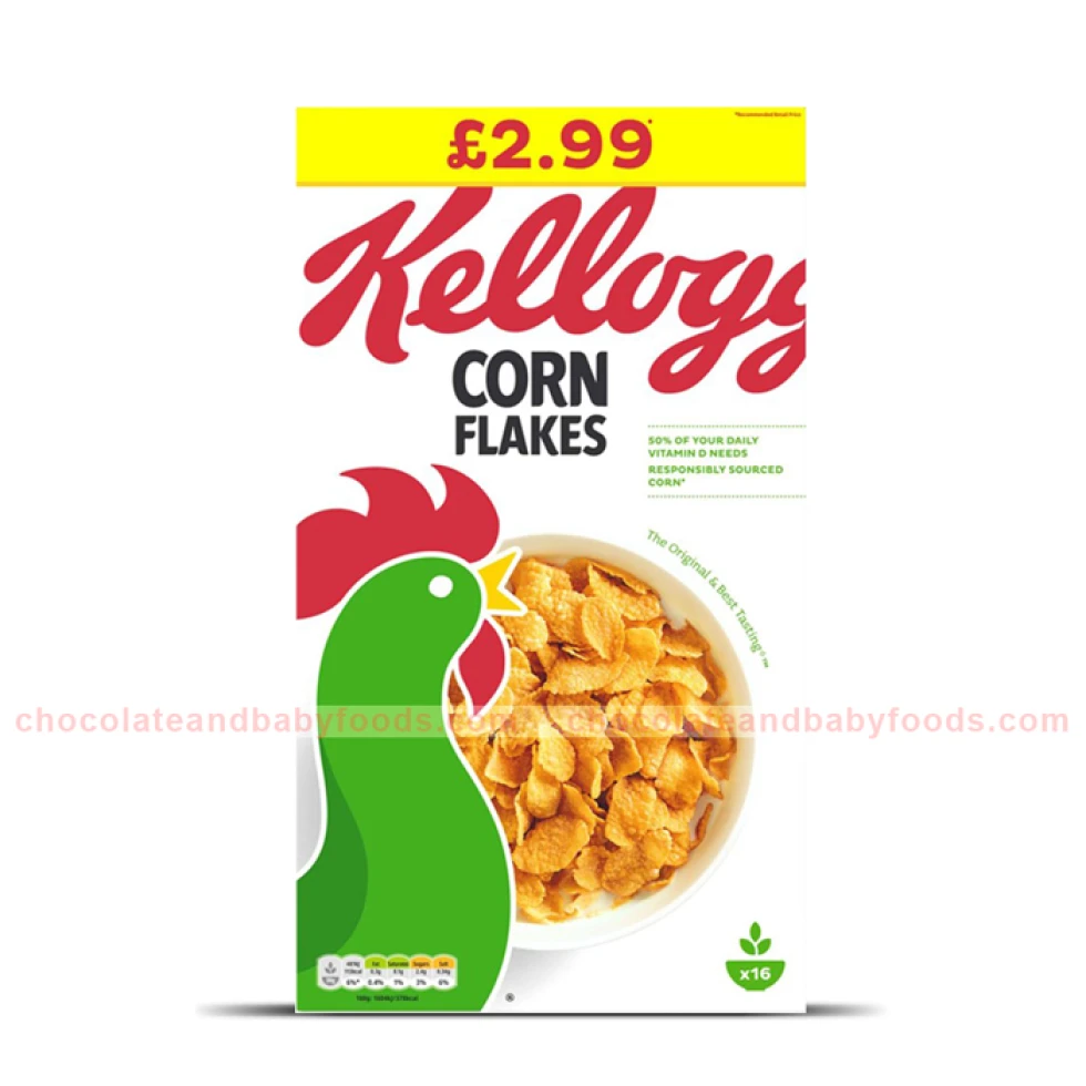 Kellogg's Corn Flakes (UK) 450g - chocolateandbabyfoods.com