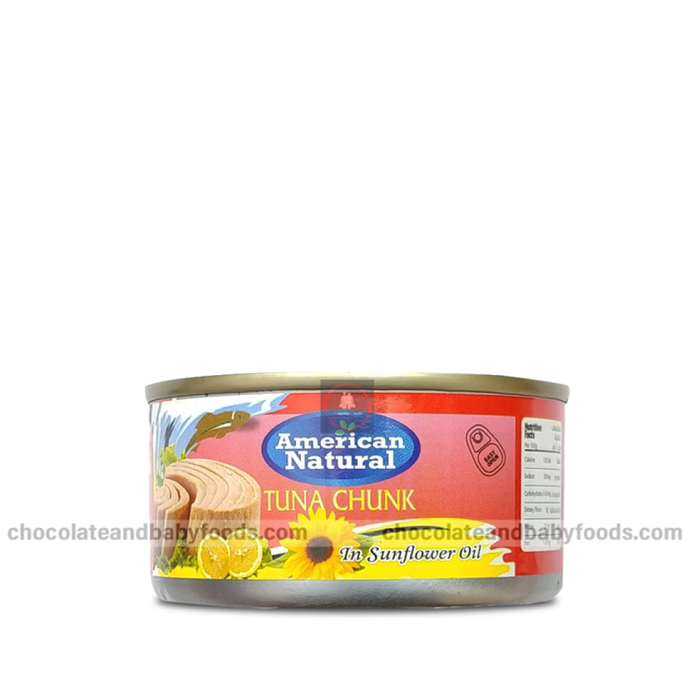 American Natural Tuna Chunk In Sunflower Oil 185gm ...