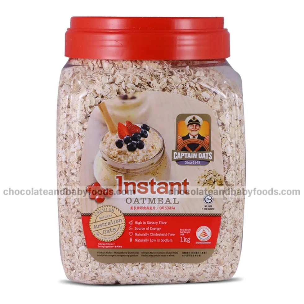 Captain Oats Instant Oatmeal 1KG - chocolateandbabyfoods.com