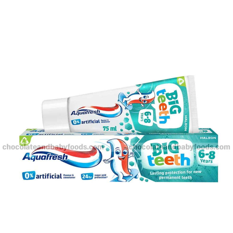 Aquafresh Big Teeth Toothpaste (6-8 years) 50ml - chocolateandbabyfoods.com