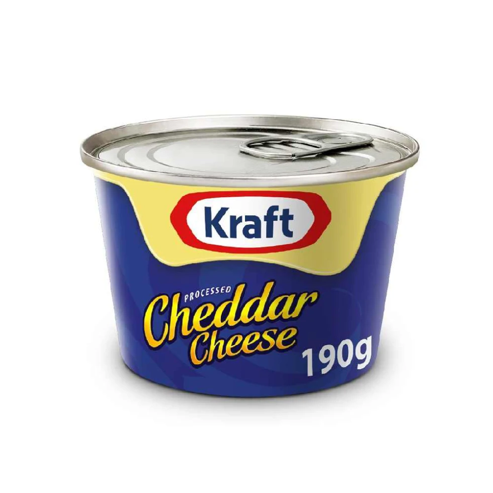 Kraft Processed Cheddar Cheese 190gm - chocolateandbabyfoods.com