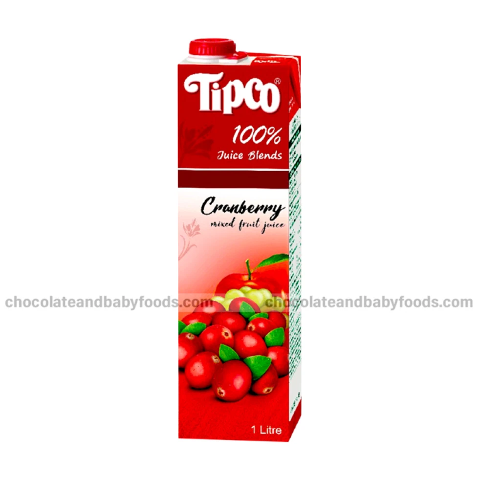 Tipco 100% Cranberry Mixed Fruit Juice 1Litre - chocolateandbabyfoods.com