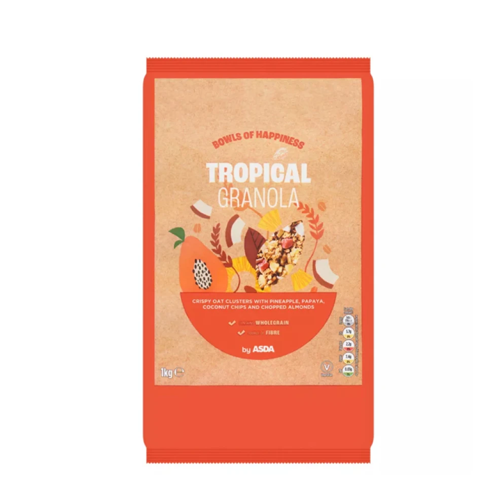Asda Tropical Granola 1kg - chocolateandbabyfoods.com